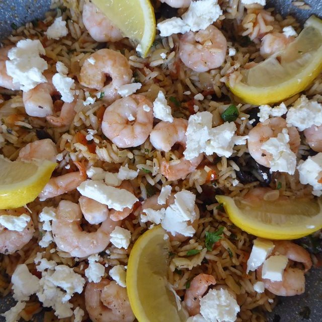 Prawn Pilaf with herbs and Feta | Recipe | SoCook